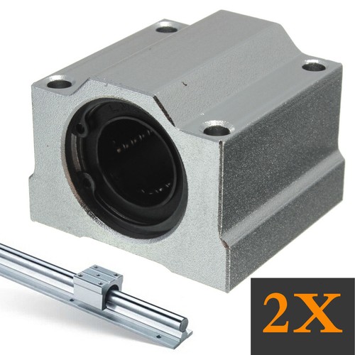 2PCS SC20UU 20mm Linear Motion Ball Bearing Slide Block Bearings Unit ...