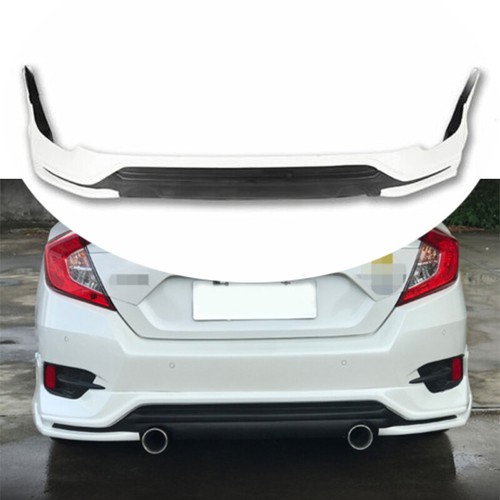For Honda Civic 10th 2016-2020 White Black Rear Bumper Diffuser Board ...