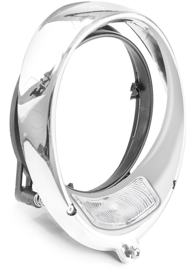 1955-1966 VW Beetle Pair Headlights w/ Trim Molding Chrome Volkswagen ...