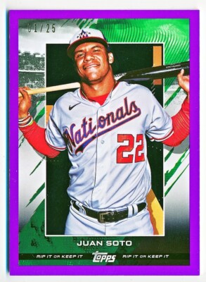 2020 Topps RIP Juan Soto Purple Unripped Rip Card #73 (xx/25) - QTY ...