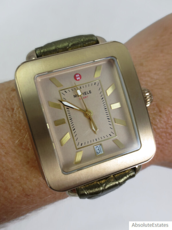 Michele Deco Sport Gold Tone Champagne Dial Watch MWW06K000041 Battery ...