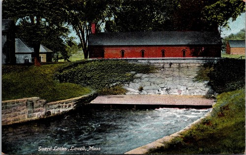 Canal Guard Locks Lowell MA Unposted Postcard C90 | eBay