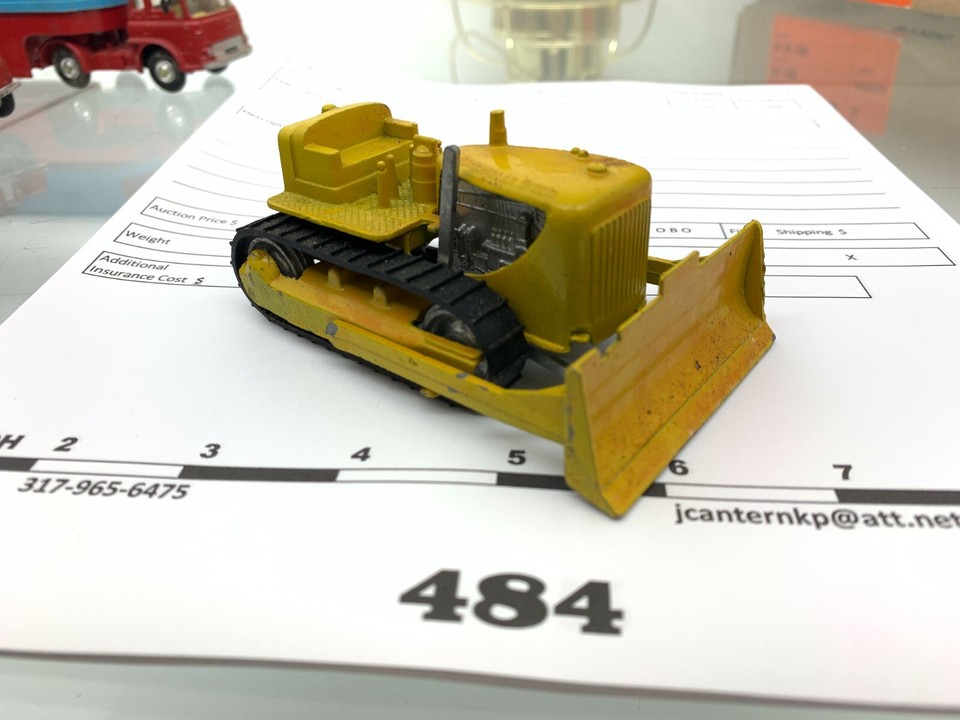 484 Vintage/Antique Yellow Dozer Working Lever Raises Blade O Scale 1: ...