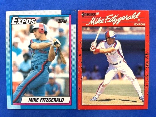 MLB - Mike Fitzgerald 1990 Topps & 1990 Donruss Baseball - Expos | eBay