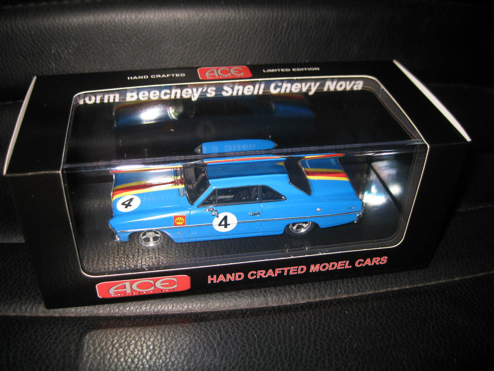 1/43 ACE NORM BEECHEY'S SHELL CHEVY NOVA #4 GREAT LOOKING MODEL CAR ...