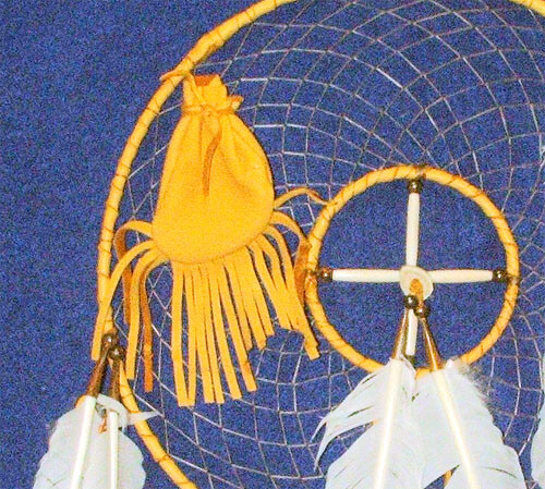 12" hoop Dreamcatcher Medicine Wheel Combo w/ bag Native American made ...