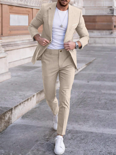 Trajes Para Hombre Caqui de Vestir Chaqueta Elegantes Saco Pantalón ...