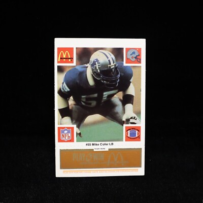 1986 Mike Cofer Detroit Lions McDonald's GOLD Game Card #55 | eBay