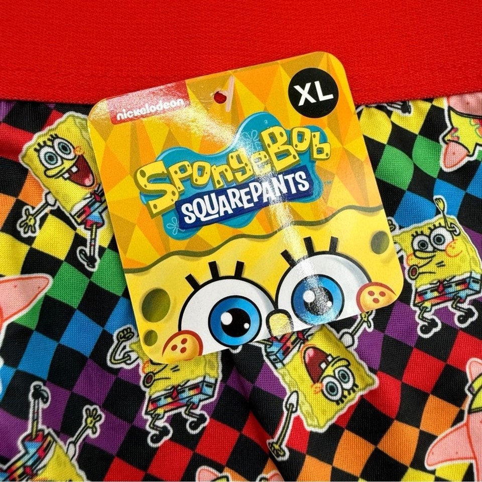 SpongeBob Patrick Boxer Briefs Mens XL Underwear Nickelodeon Colorful ...