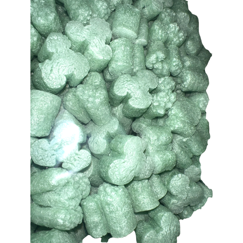 Packing Peanuts Green Shamrock Shape Minipack .6 Cu Ft Biodegradable ...