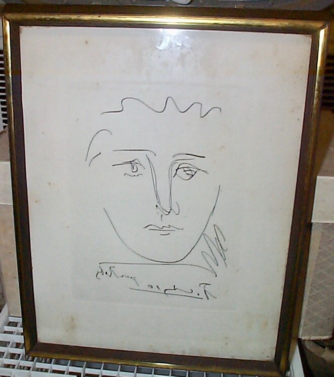 ARTWORK Poor Robie PICASSO Original ETCHING 1960 Print COD Vintage ...