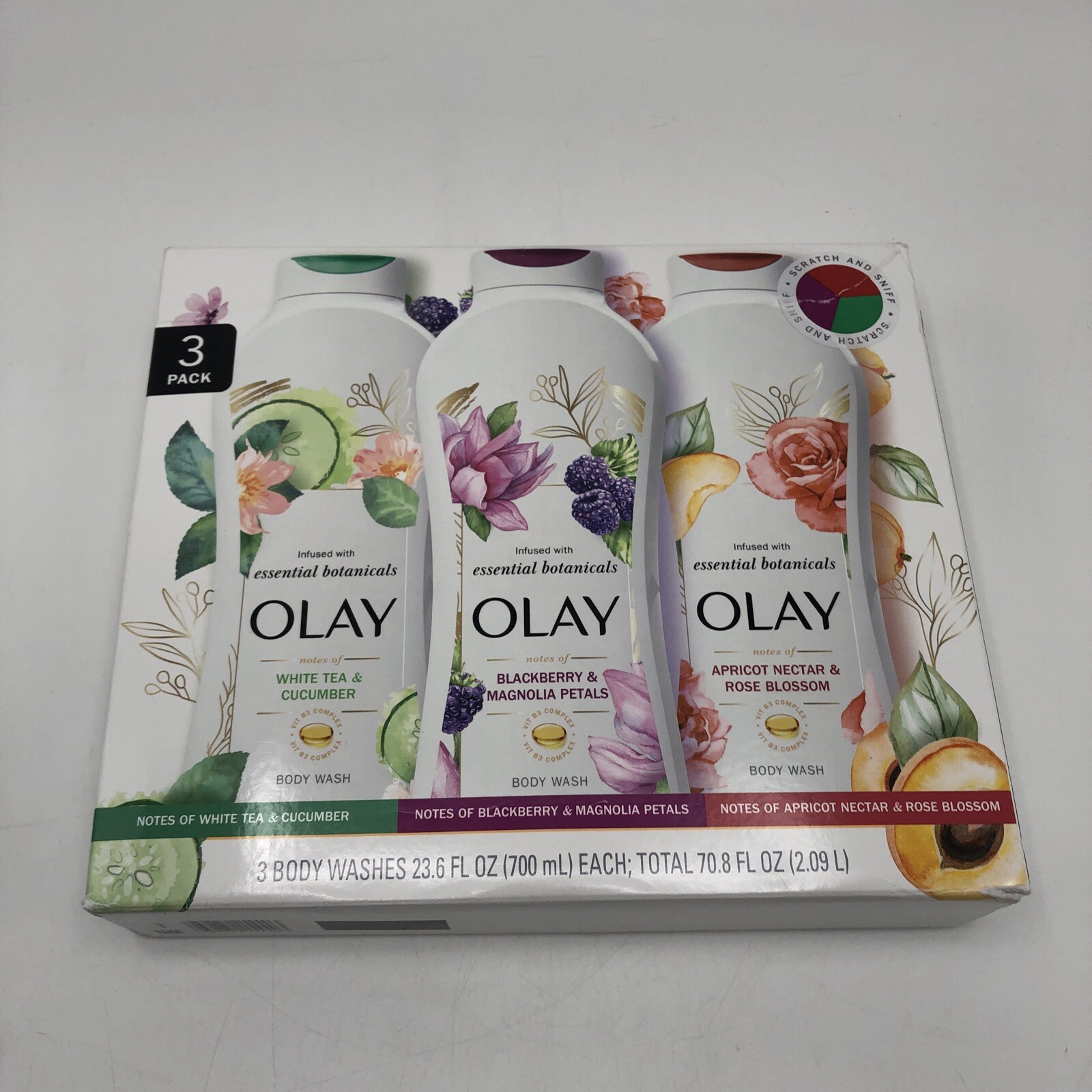 Olay Essential Botanicals Body Wash,23.6 Fluid Ounce (Pack of 3) | eBay