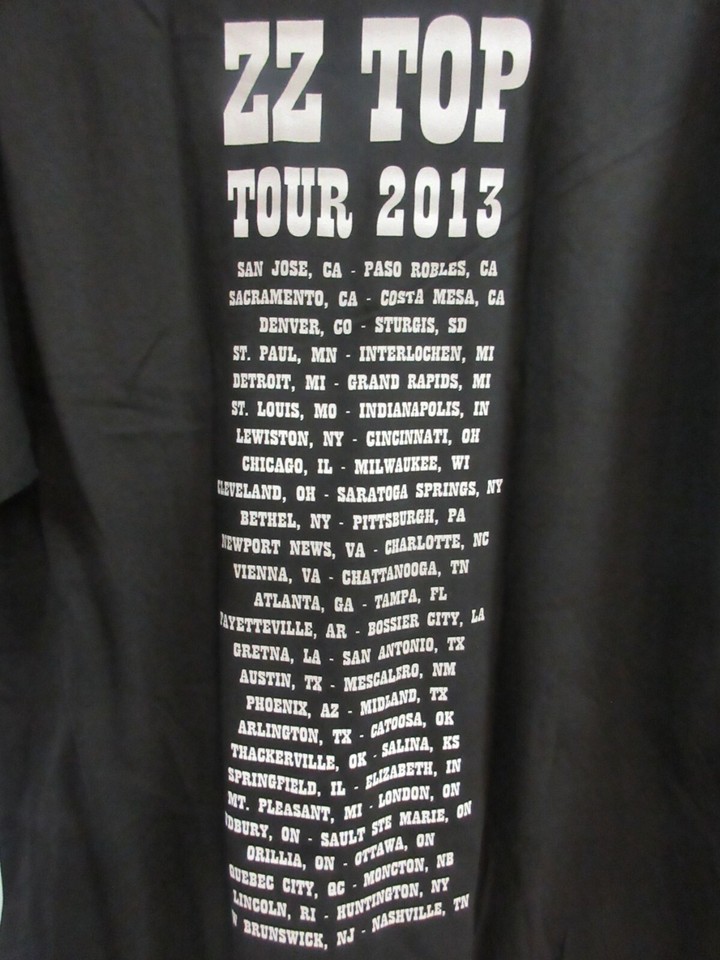 10X WHOLESALE ZZ TOP OFFICIAL MERCH 2013 TOUR MUSIC BAND T-SHIRTS EXTRA ...