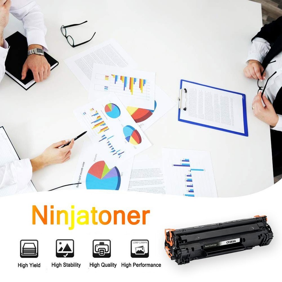 3x CF283A 83A Laser Toner Cartridge for HP LaserJet Pro M127fw M127fn ...