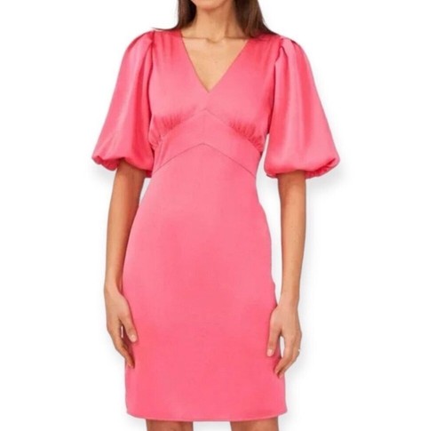 Women's Halogen Satin Pink Dress XS knee length | eBay