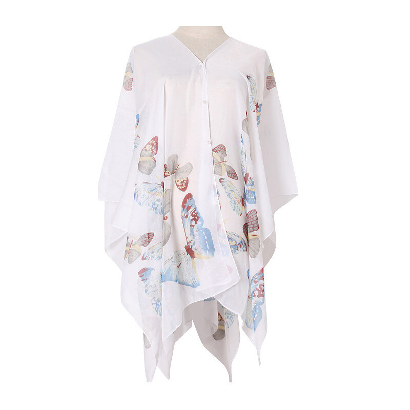 Women's Ladies Chiffon Shawl Wrap Soft Sun Protection Sunscreen Beach ...