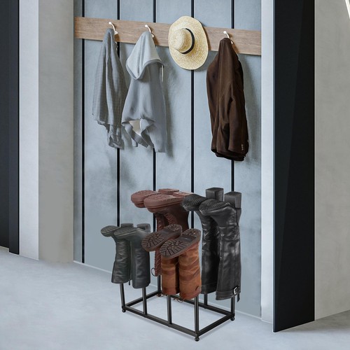 Metal Boot Rack Holds 4 Pairs Free Standing Shoe Racks Entryway Closet ...