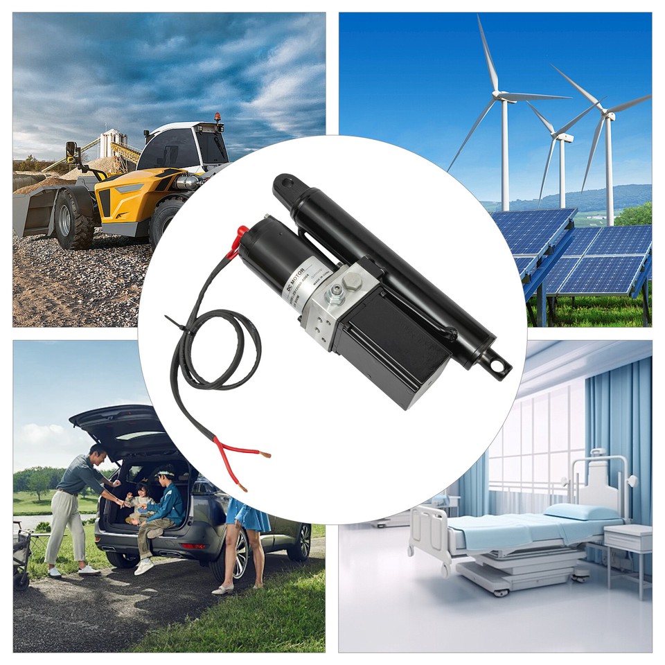Heavy Duty Electro-Hydraulic Actuator 8" Stroke 4409 lbs Lift 12V 500W ...