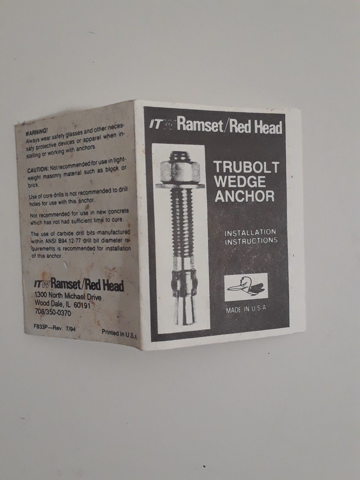 Ramset/Red Head Trubolt Wedge Anchors Lot of 13 | eBay