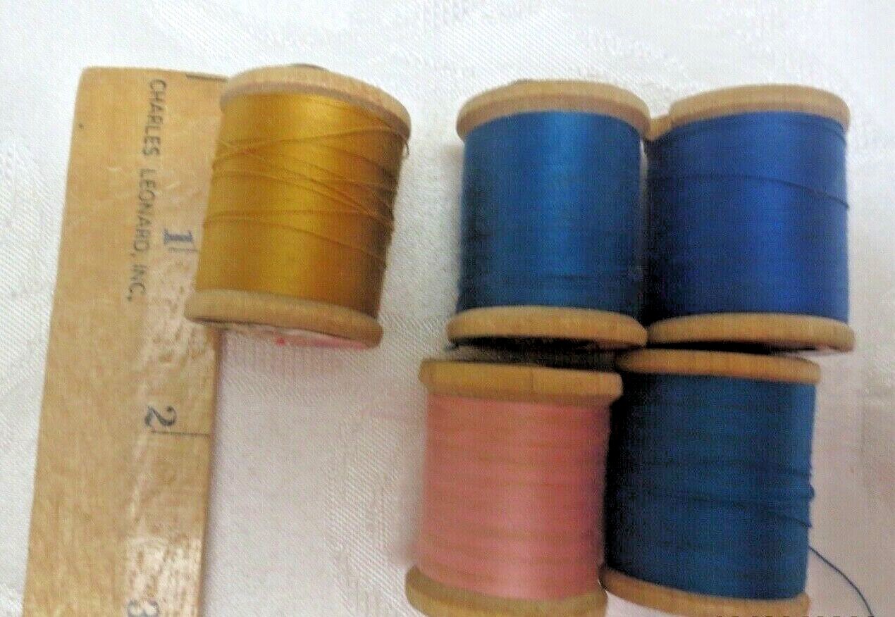5 Vintage TALON sewing thread colorfast #249 # 251 blues #310 Pink $865 ...
