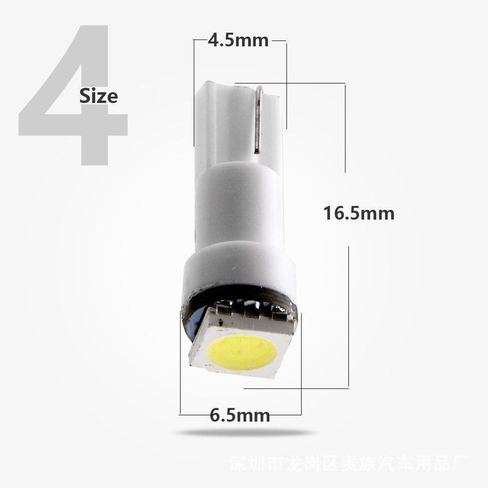 10PCS T5 5050-SMD LED Speedometer Instrument Gauge Cluster Dash Light ...