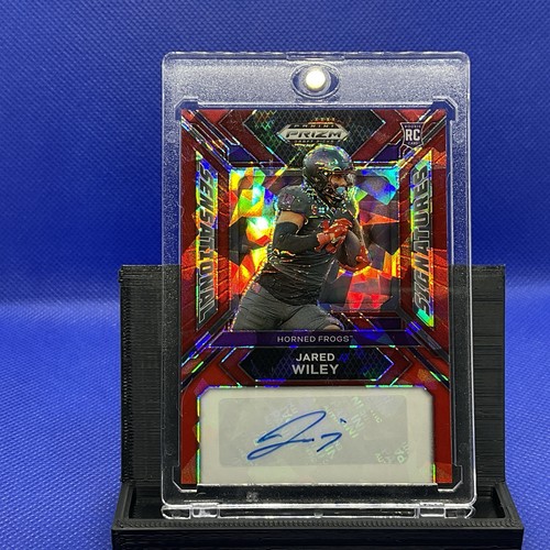 2024 Prizm Draft Picks - Jared Wiley - Red Crystal Auto RC - KC Chiefs ...