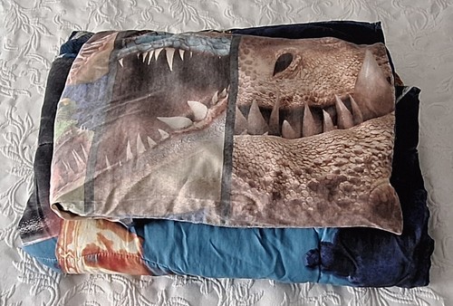 HOW TO TRAIN YOUR DRAGON Twin Bed Set w/ Reversible Comforter & Sheet ...