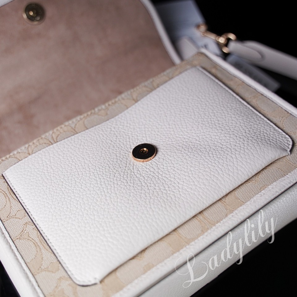 NWT Coach C8307 Lonnie Crossbody In Signature Jacquard And Pebble ...