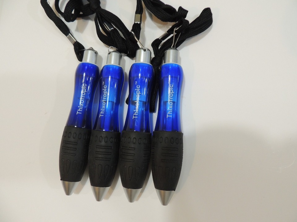 lot 4 brand new Thixotropic Fat pens with grips for arthritis blue ink ...