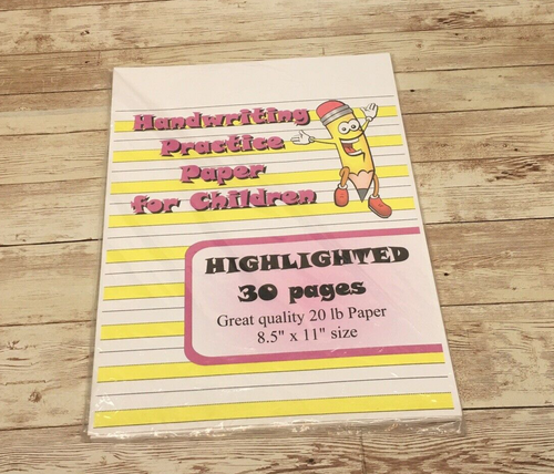 Highlighted - Handwriting Practice Paper For Children - 30 Sheets | eBay