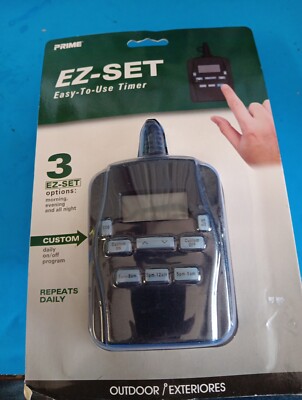 Prime TNODP23 EZ-Set 2-Outlet 24-Hour Digital Outdoor Timer NIP ...