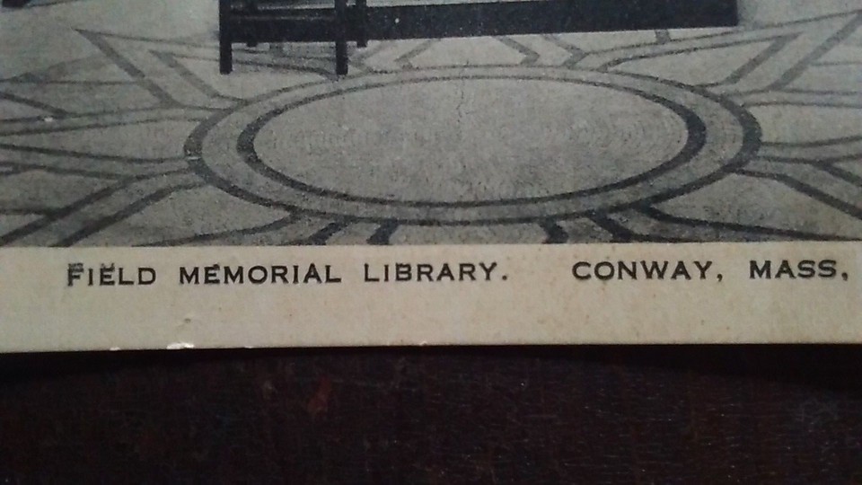 Field Memorial Library, Conway, MA - Early 1900s | eBay