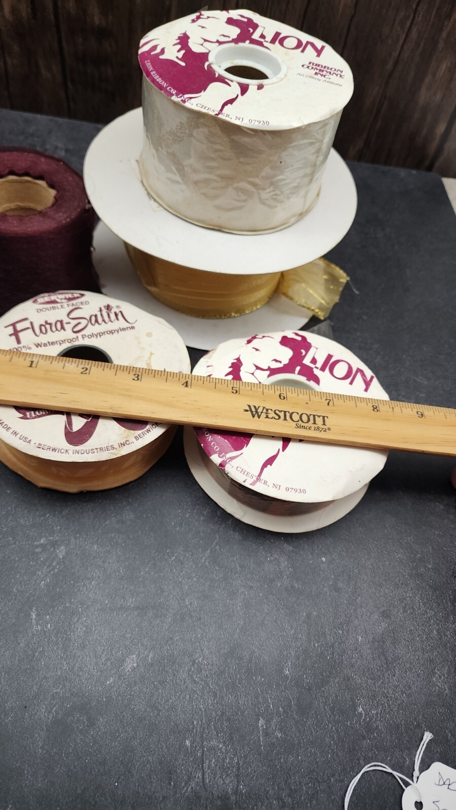 Vintage Lion Ribbon Spools Fall Colors And Themes Lot Of 6 | eBay