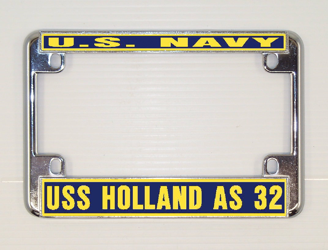 USS HOLLAND AS 32 License Plate Frame U S Navy USN Military Car-Truck ...