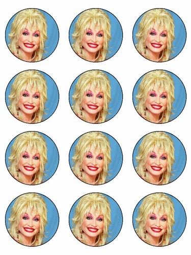 Dolly parton singer country artist edible cupcake Toppers Wafer Icing x ...