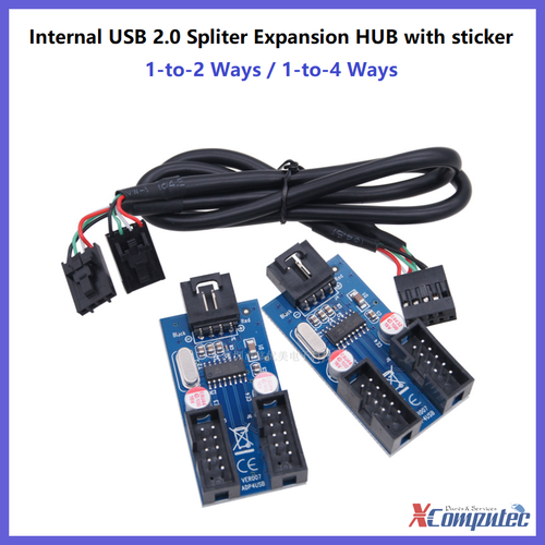 Motherboard Internal USB 2.0 9-Pin Header Spliter Expansion HUB 2-4 ...