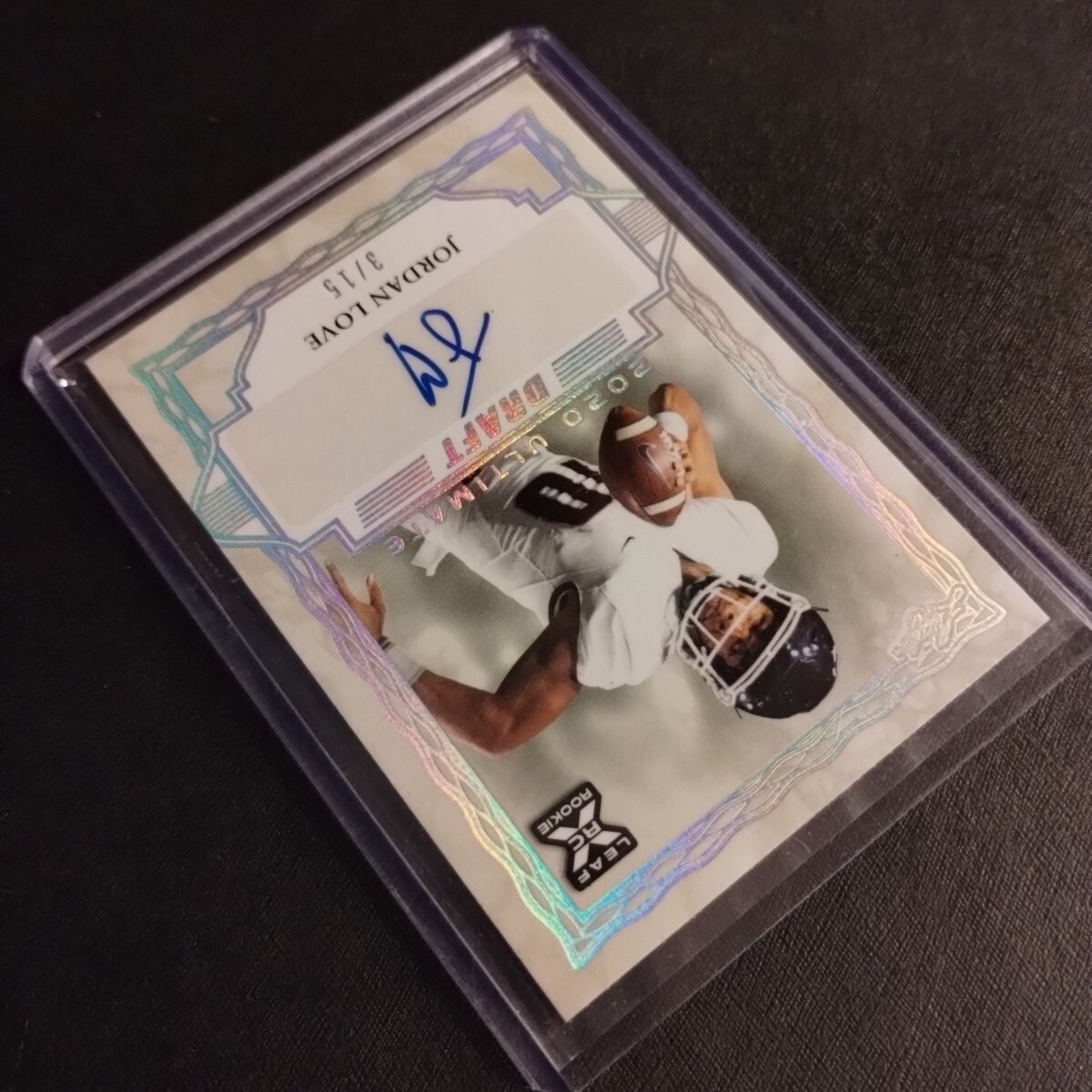 #3/15 Jordan Love Rookie Auto 2020 Leaf Ultimate Autograph Card Utah St ...