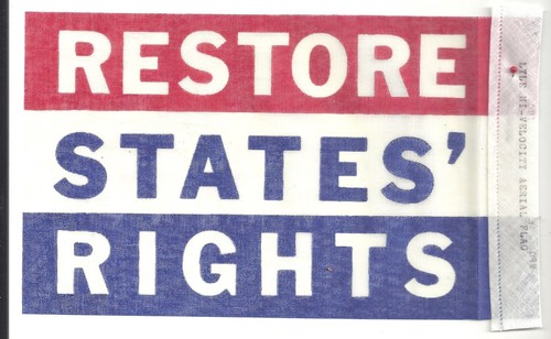 1960's RESTORE STATES RIGHTS Pennant - Hi Velocity Aerial Flag for ...