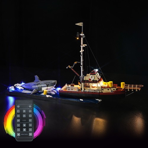 BrickBling LED Light Kit for LEGO Ideas Jaws Lighting 21350 (Remote ...