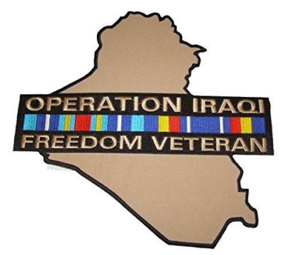 OPERATION IRAQI FREEDOM OIF VETERAN LARGE BACK PATCH W/ SERVICE RIBBONS ...