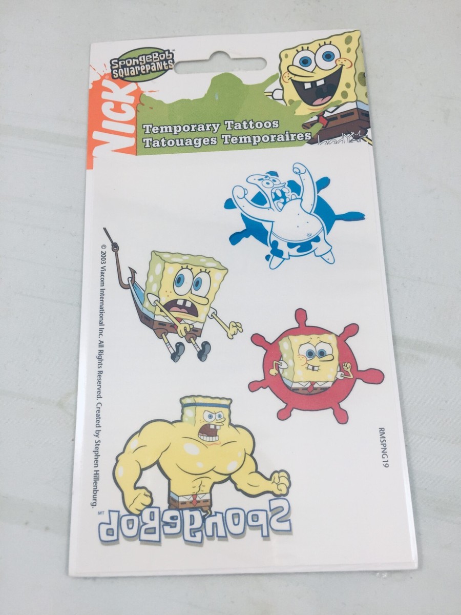 Spongebob Fake Tattoos Summer’s The Perfect Time For (temporary)