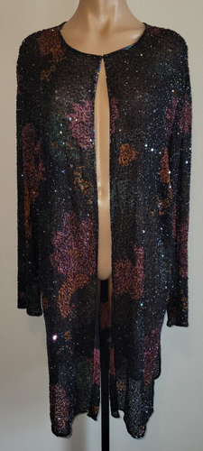 JKara Women 20 Evening Floral Full Embellished Beaded Sheer Cover Long ...