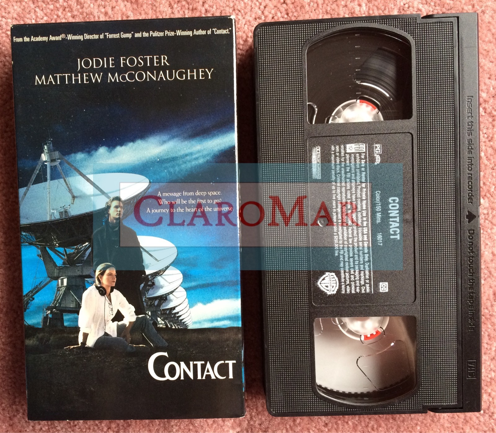 ☀️ CONTACT VHS 1997 Jodie Foster Matthew McConaughey Angela Bassett ...