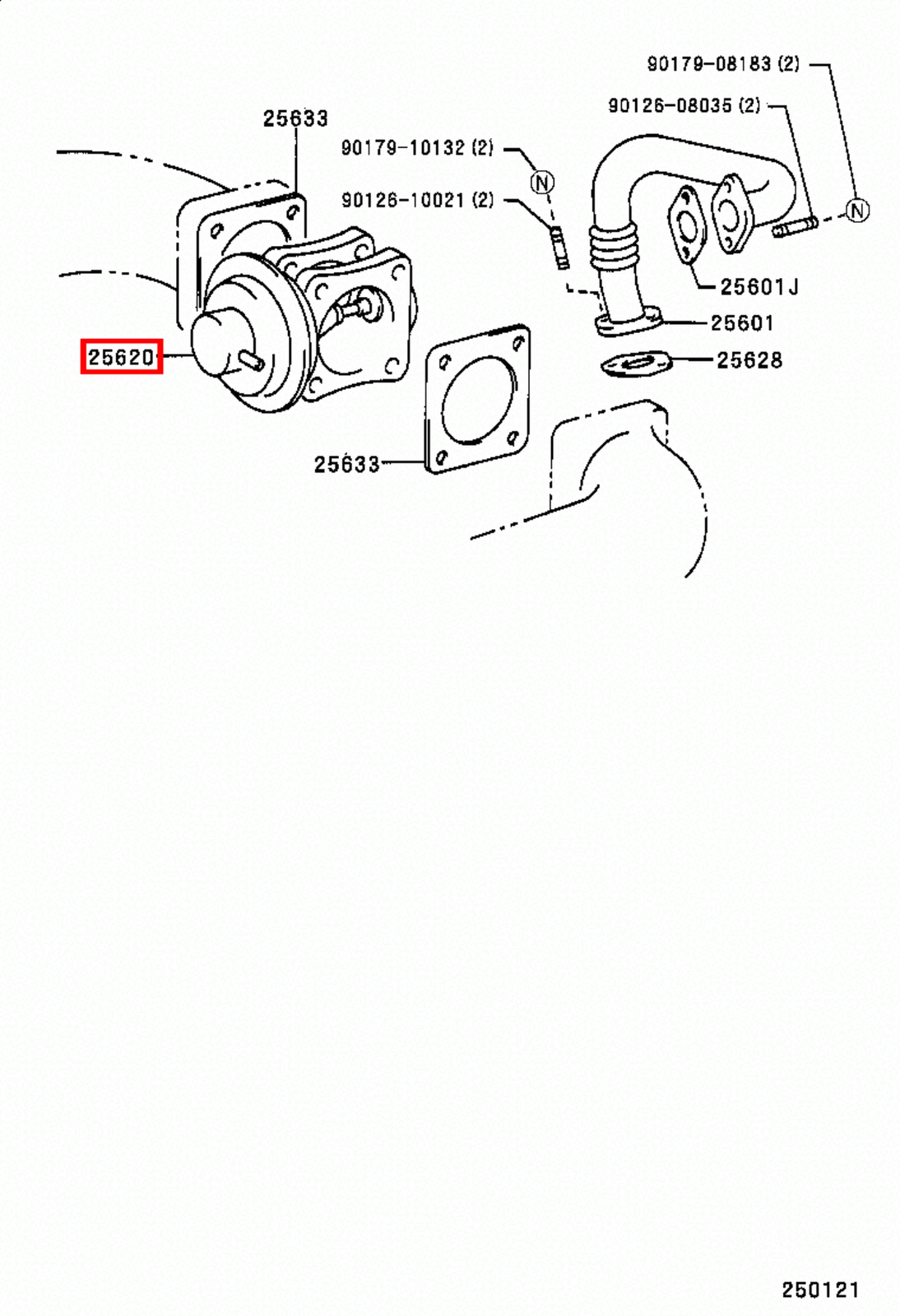 Genuine Toyota LandCruiser HDJ101 1HD 4.2 Diesel EGR Valve | eBay