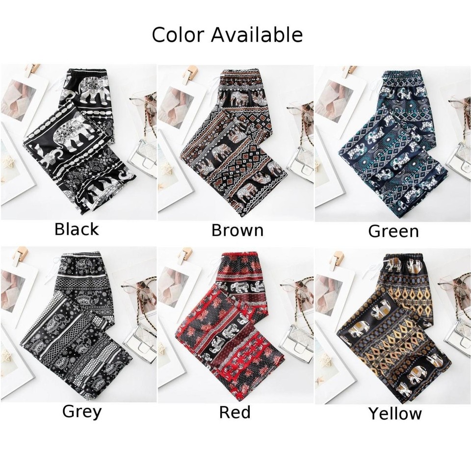 Yoga Elephant Pants Beach Comfortable Elephant Floor Leg Pants Thin ...