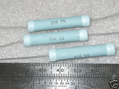 30 Ohm 5% @ 4 Watt CORNING FLAME PROOF RESISTORS - 20 pcs | eBay