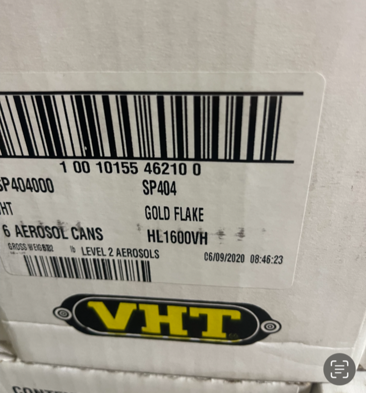 (2) SP404 VHT Gold Metallic Flake Engine Metallic Spray Paint Aerosol ...