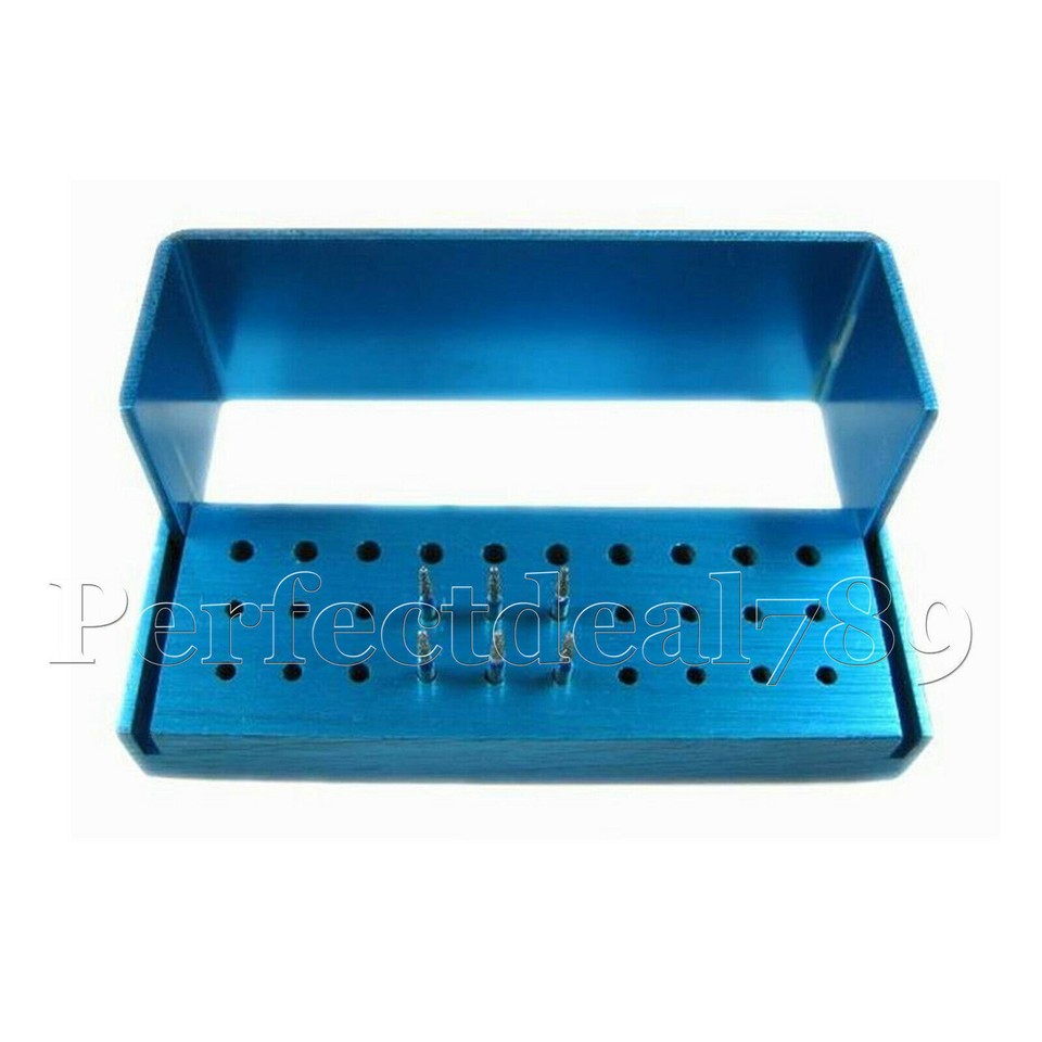 Dental Bur Burs Holder Block Disinfection Box Aluminium Autoclave 30 ...