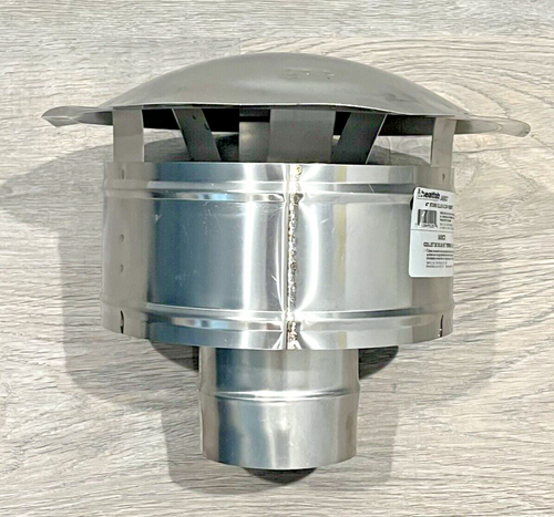 Heat-fab Saf-T Vent EZ SEAL 5400CI Rain Cap, Stainless Steel 4" Storm ...