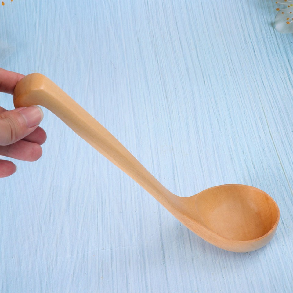 Japanese Soup Spoon Wooden Soup Spoon Wooden Mixing Spoon Deep Soup ...